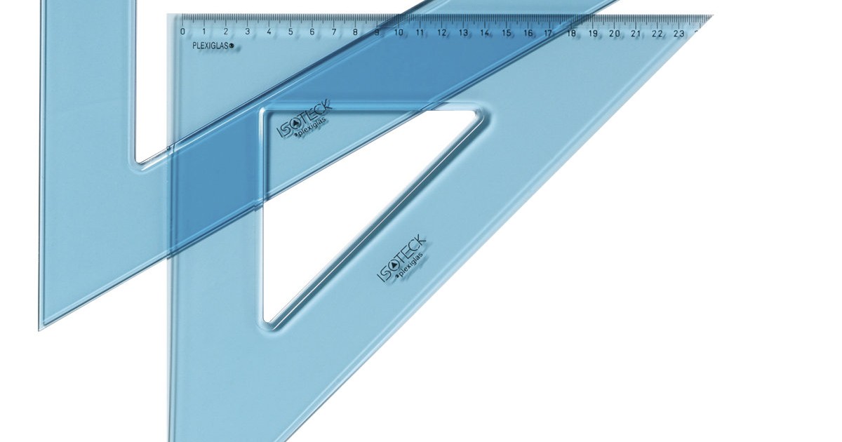 Squadre da Disegno in Plexiglas, Versioni da 45° e 60° - Righe, squadre, compassi - MyO Spa